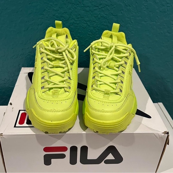 Fila | Shoes | Neon Yellowgreen Fila Disruptor Ll Trainers | Poshmark